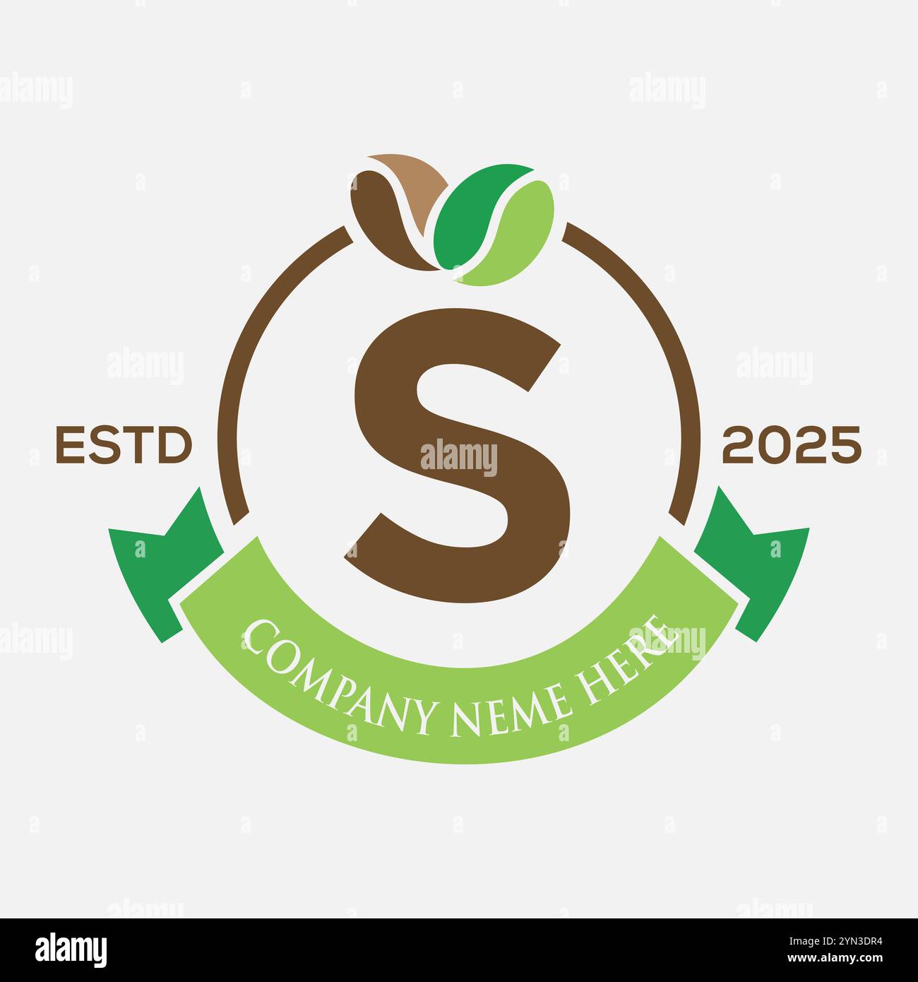 Letter S Coffee Logo Design, Coffee Shop Logo. Coffee Beans Symbol ...