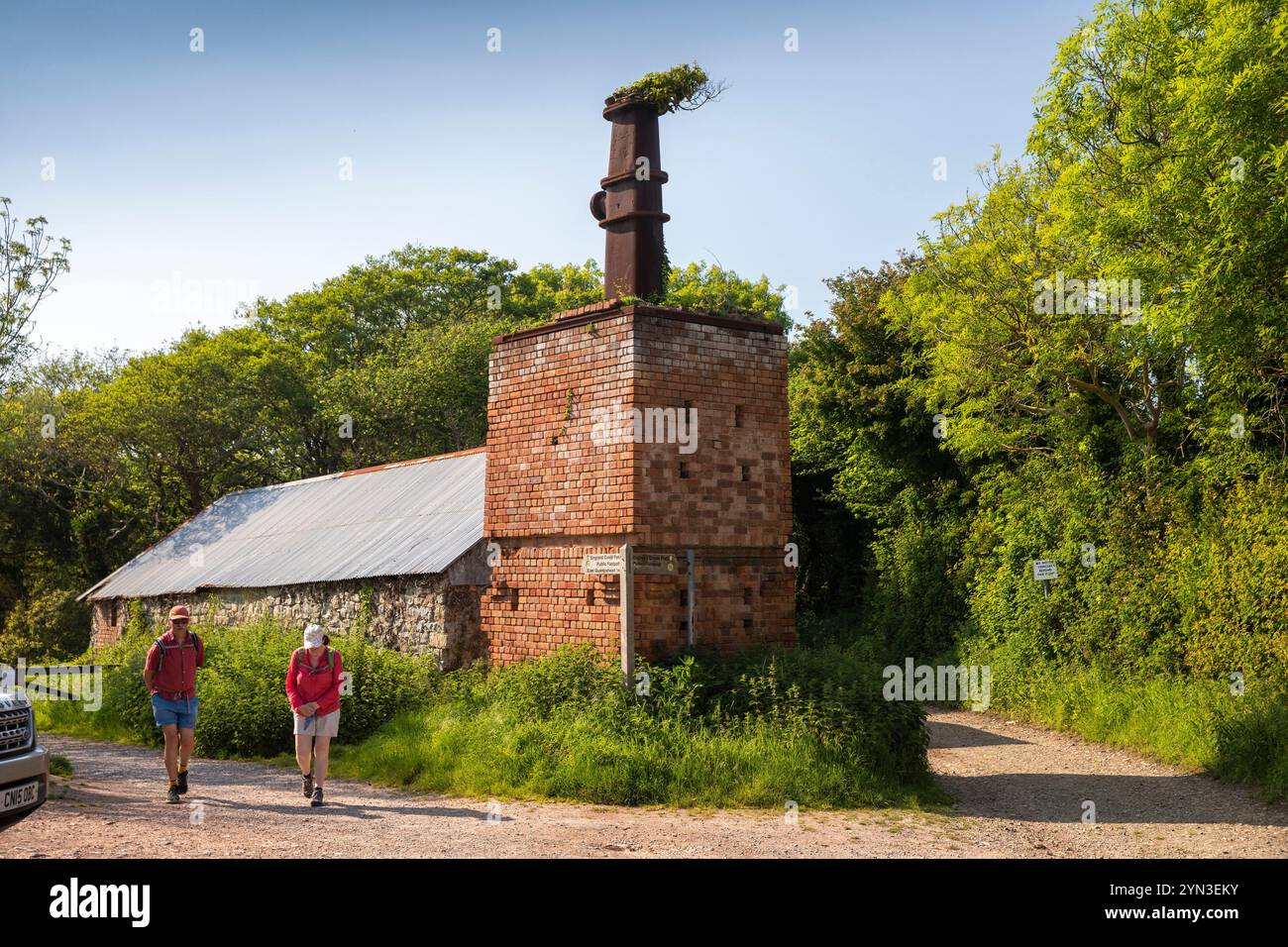 UK, England, Somerset, Quantocks, Kilve, Retort House, industrial relic ...