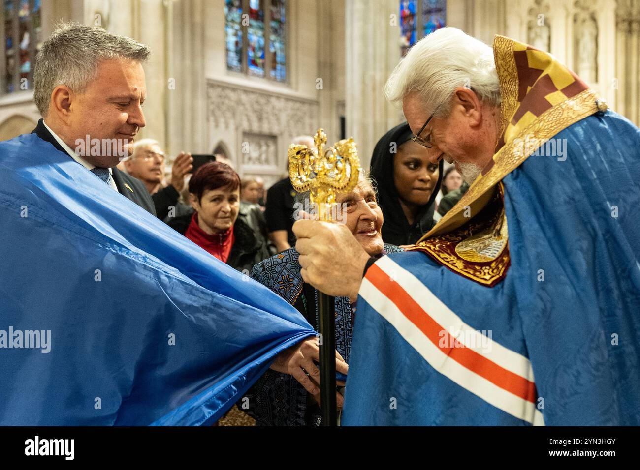 Ambassador Sergiy Kyslytsya of Ukraine, 99-years old Nadiya Severyn ...