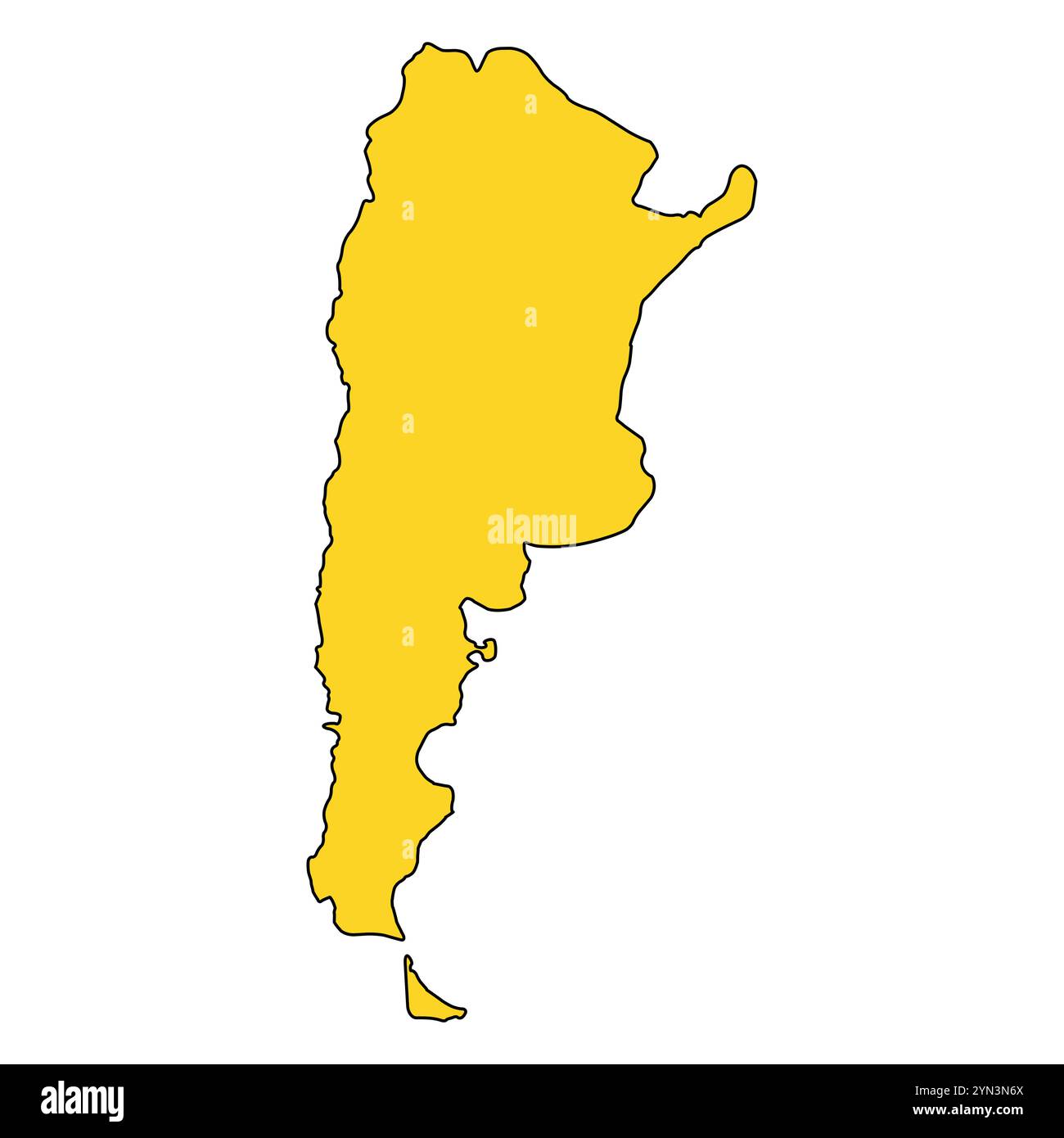 Argentina map symbol shape, travel web flat concept icon vector ...