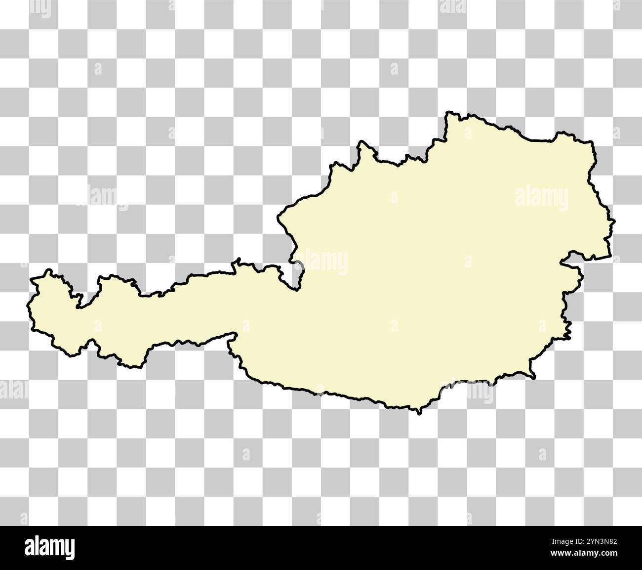 Austria map symbol shape, travel web flat concept icon symbol vector ...