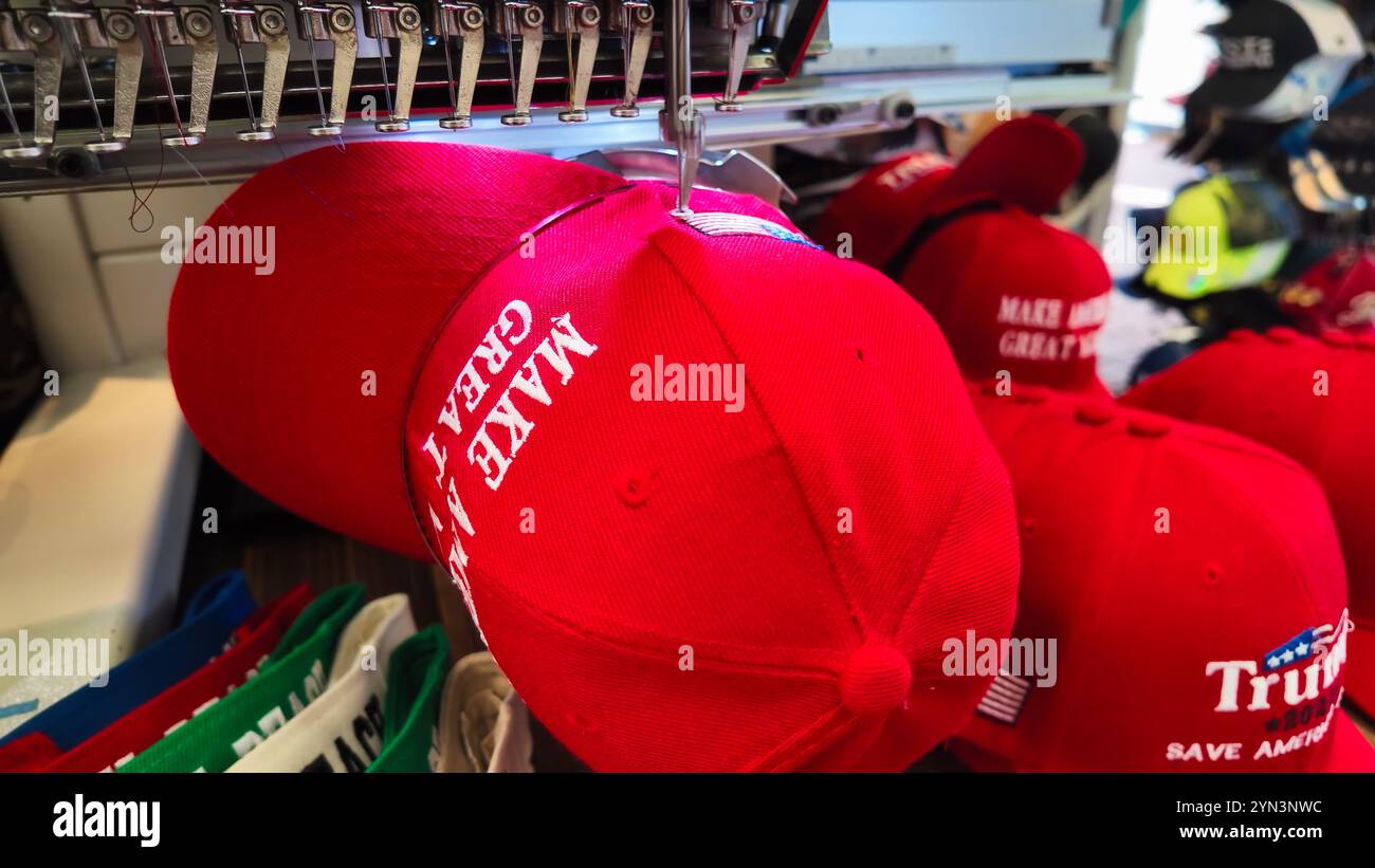 Trump 2024 hats hi-res stock photography and images - Alamy