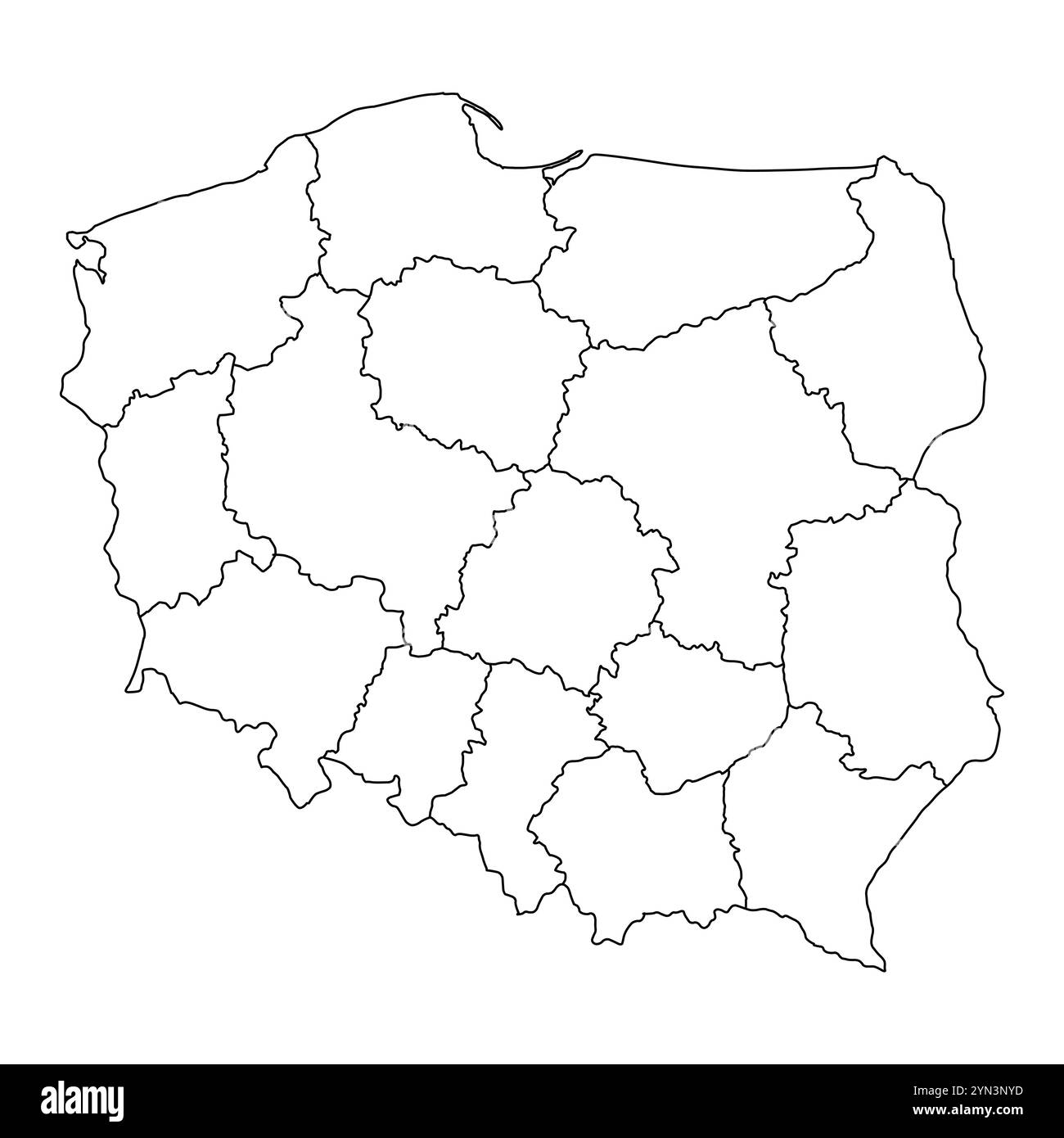 Poland map symbol shape, travel web flat concept icon vector ...