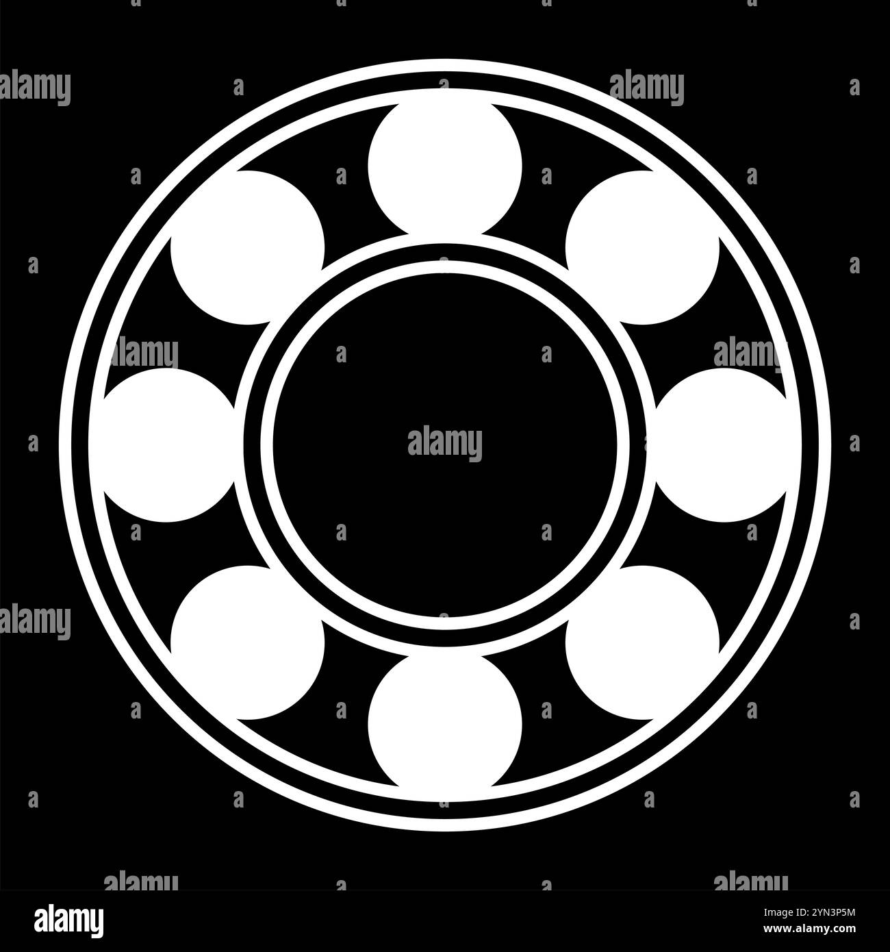 Bearing wheel icon, rolling ball sign, flat web design vector ...