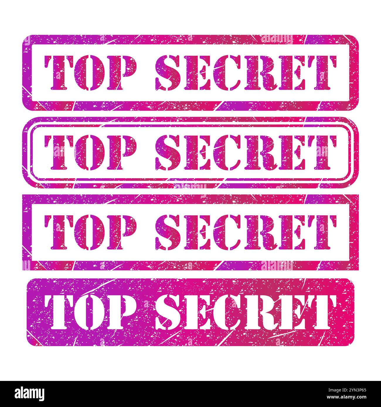 Set of Top secret stamp symbol, label sticker sign button, text banner ...
