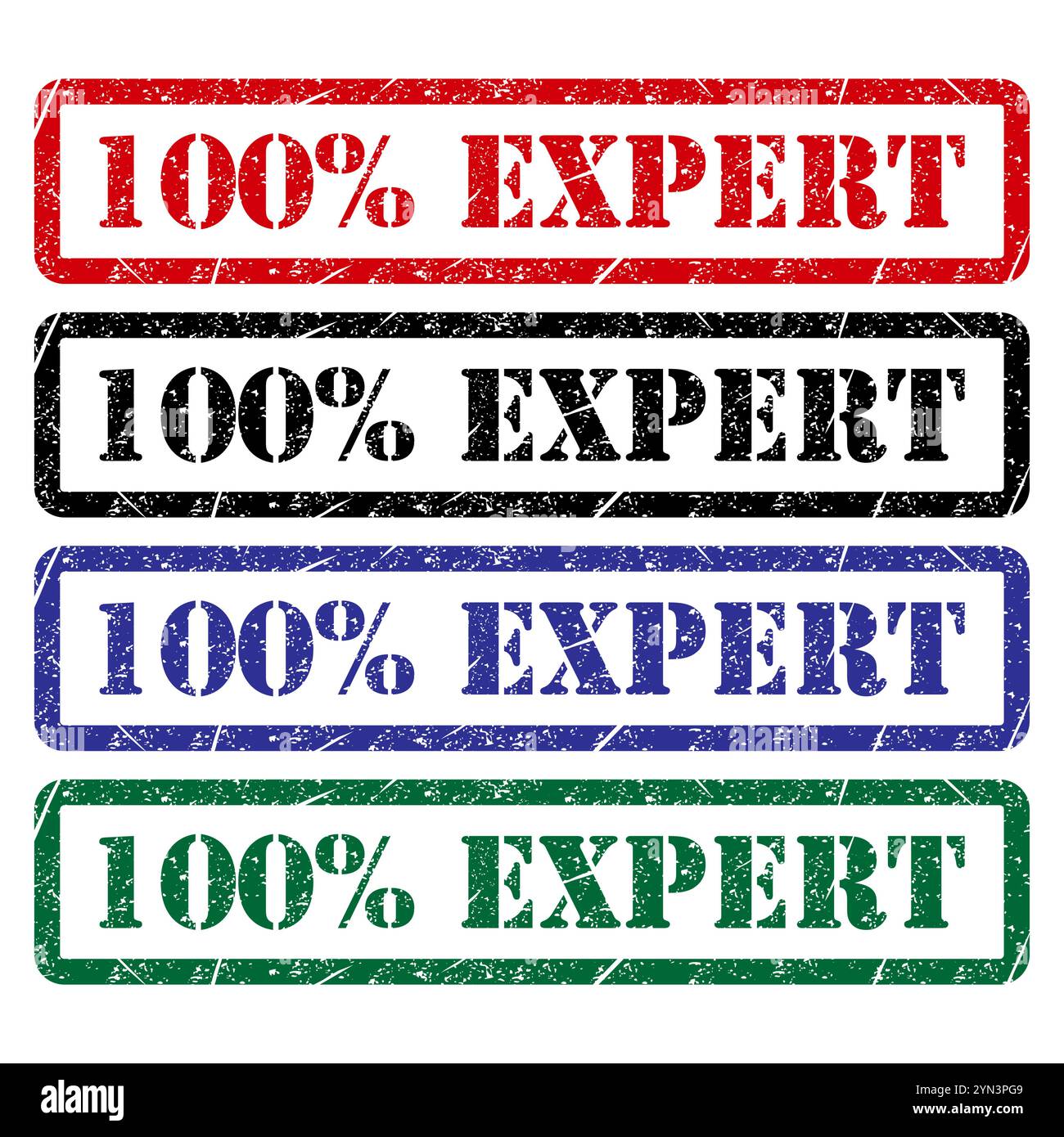 Set of Expert 100% stamp symbol, label sticker sign button, text banner ...