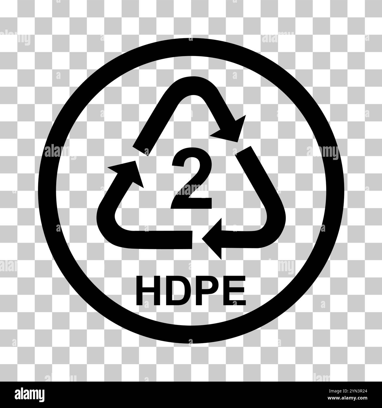 Plastic symbol, ecology recycling sign isolated on white background ...