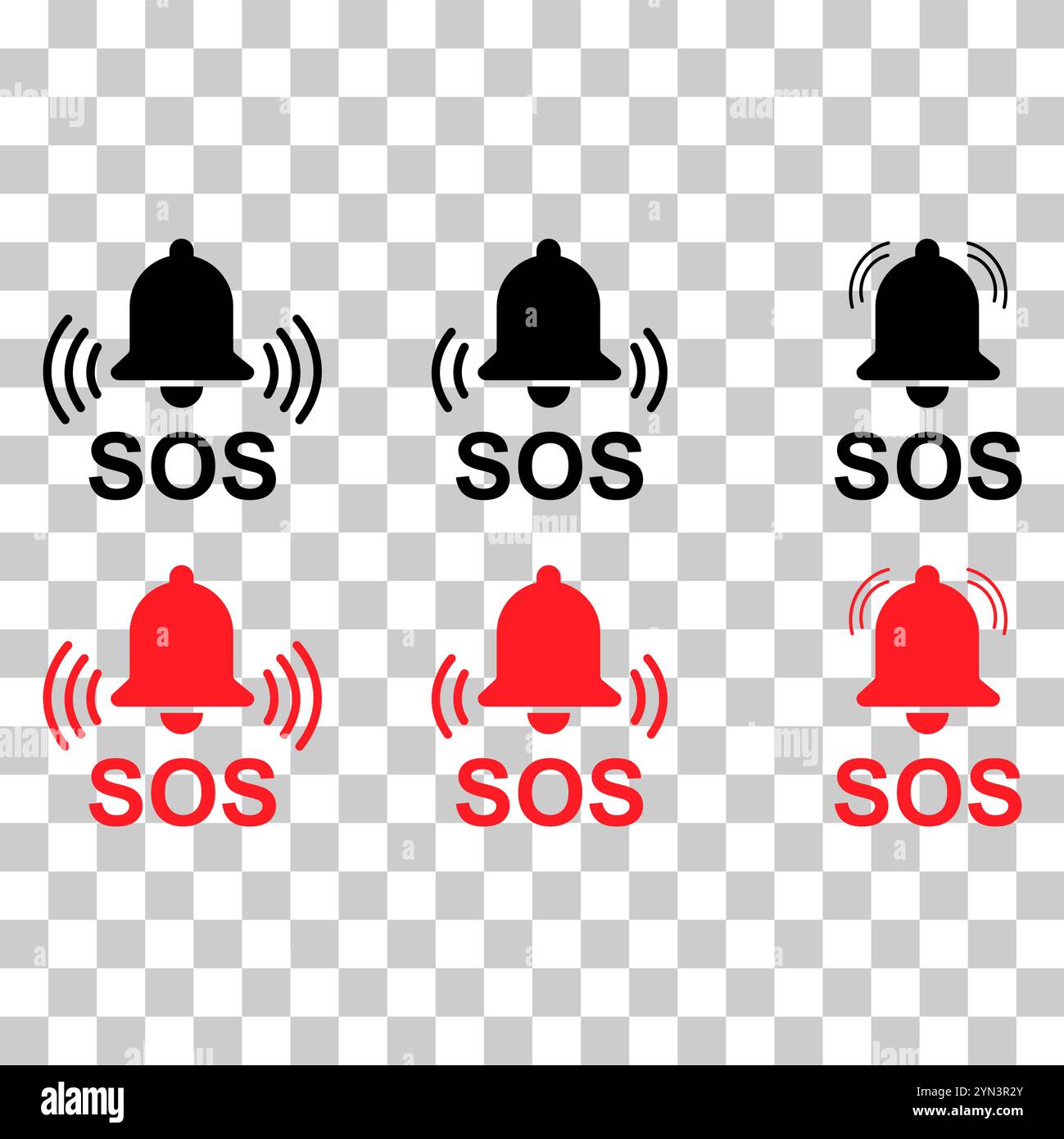 Set of SOS help icon, safety support alert design, save vector ...