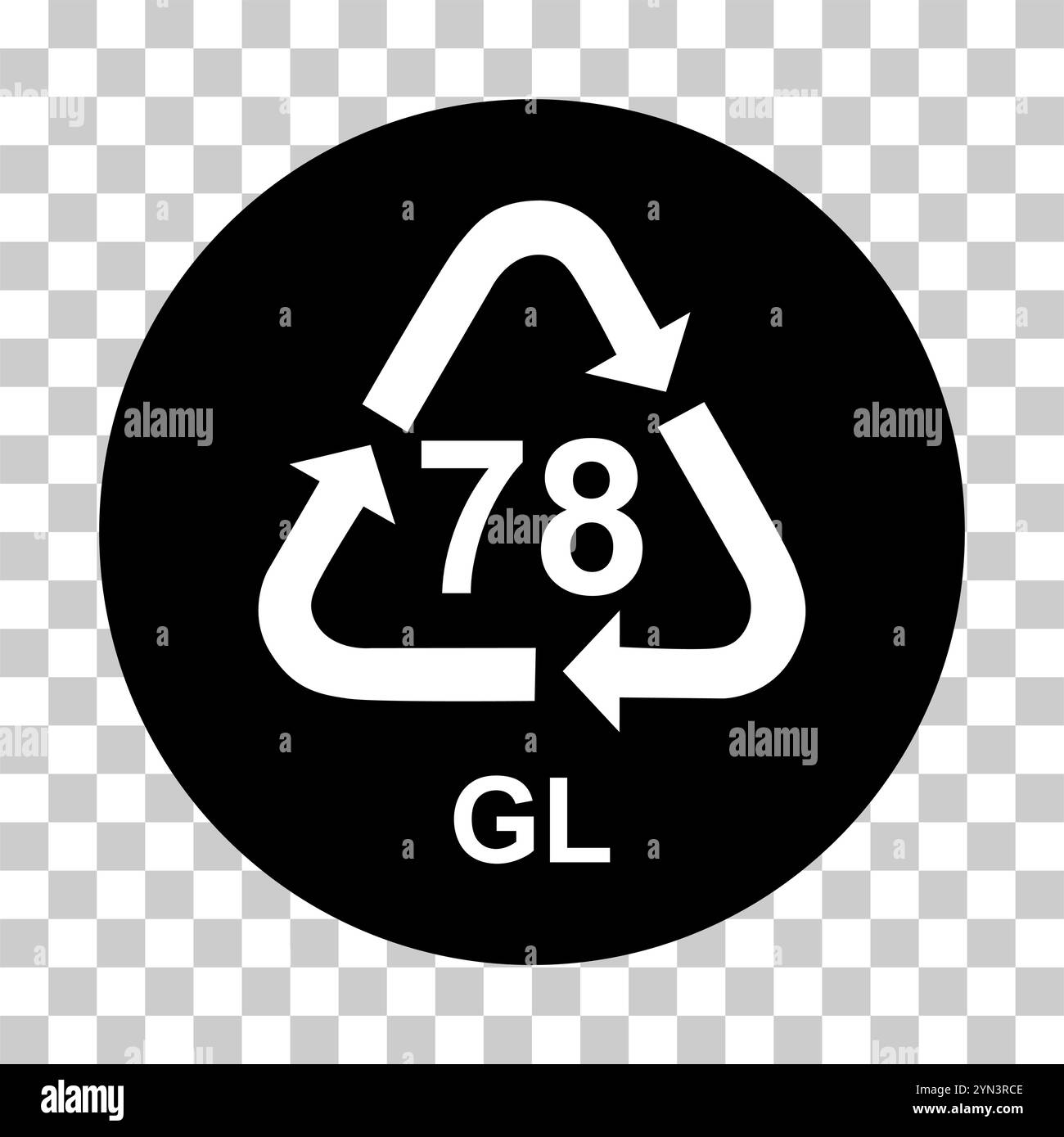 Glass symbol, ecology recycling sign isolated on white background ...