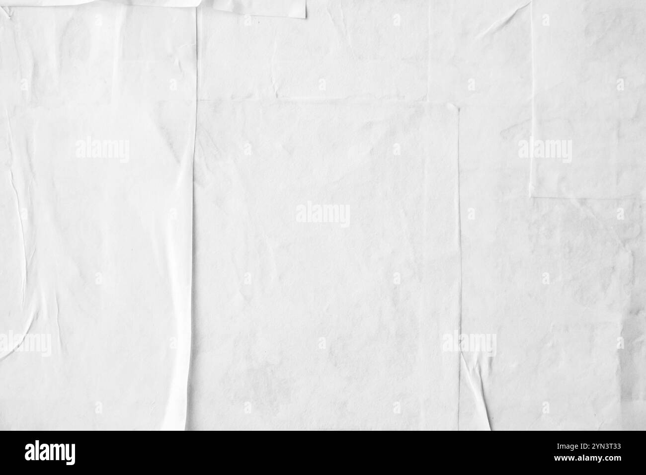 Blank white crumpled and creased paper poster texture Stock Photo - Alamy