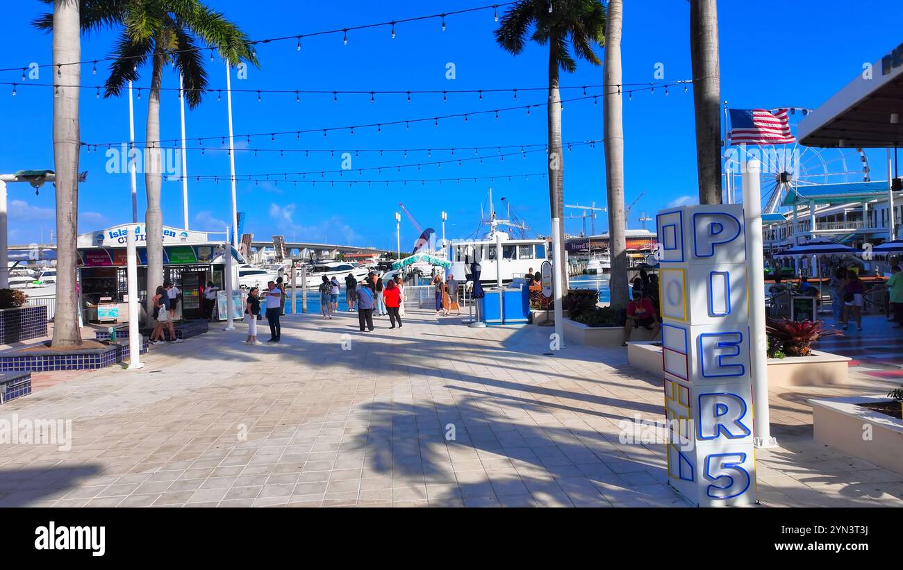 Bayside Marina and Pier 5 at Bayfront Park in Miami Florida - MIAMI ...