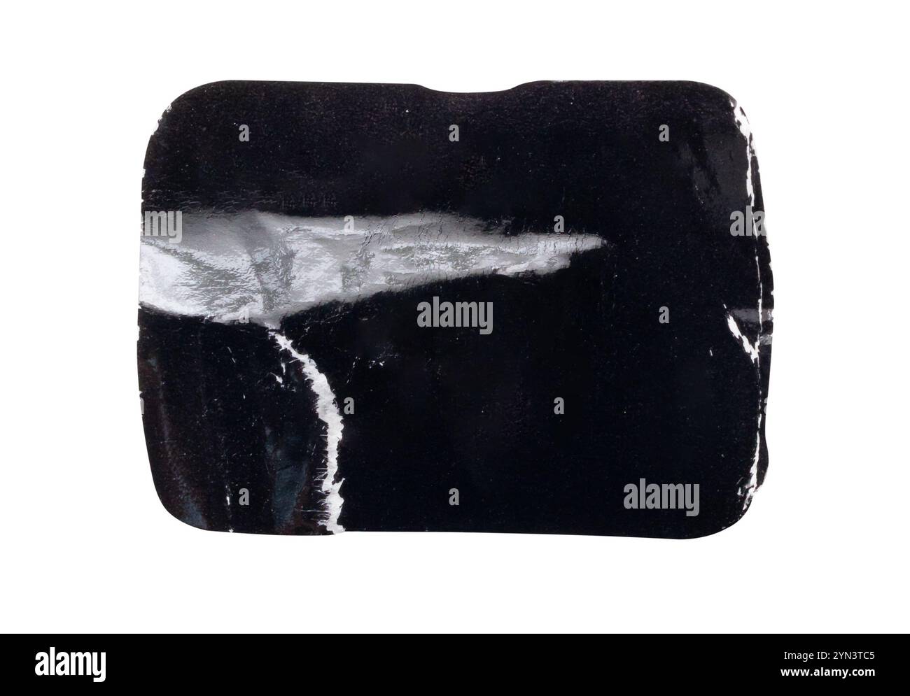 Blank black paper sticker label isolated on white background Stock ...