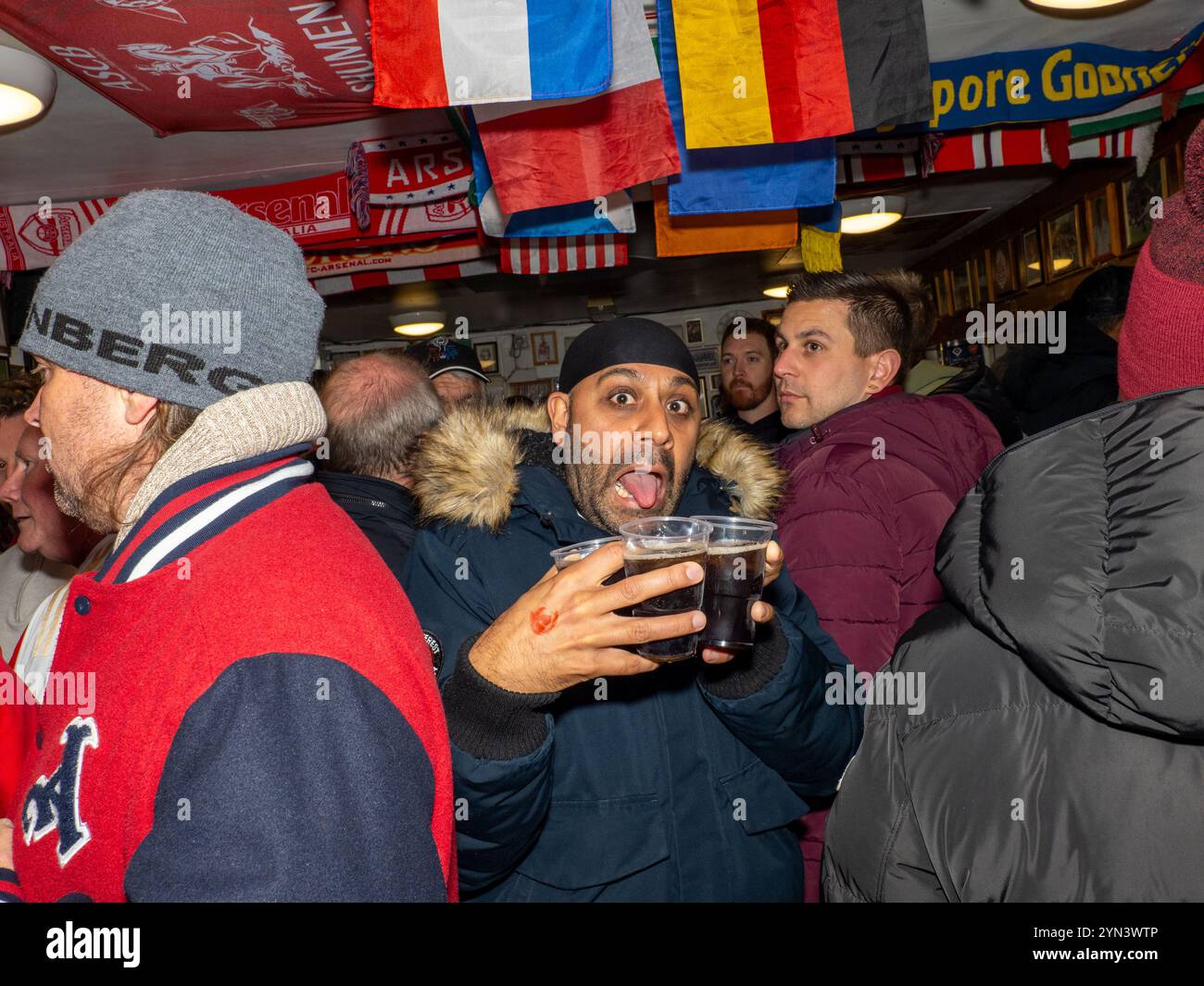 Action in and around The Emirates Stadium home of Arsenal on a match ...