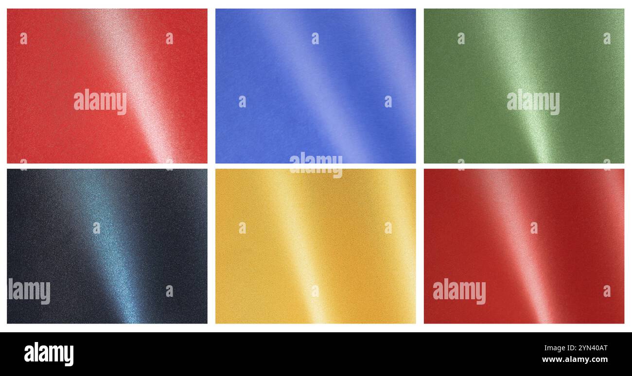 Glossy paper texture set featuring colorful gradients in red, yellow ...