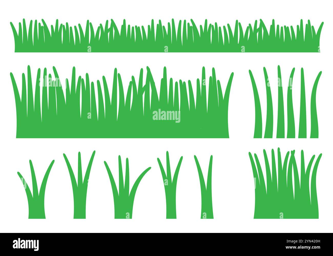 Vector green lawn grass hay texture illustration. Natural, organic, bio ...