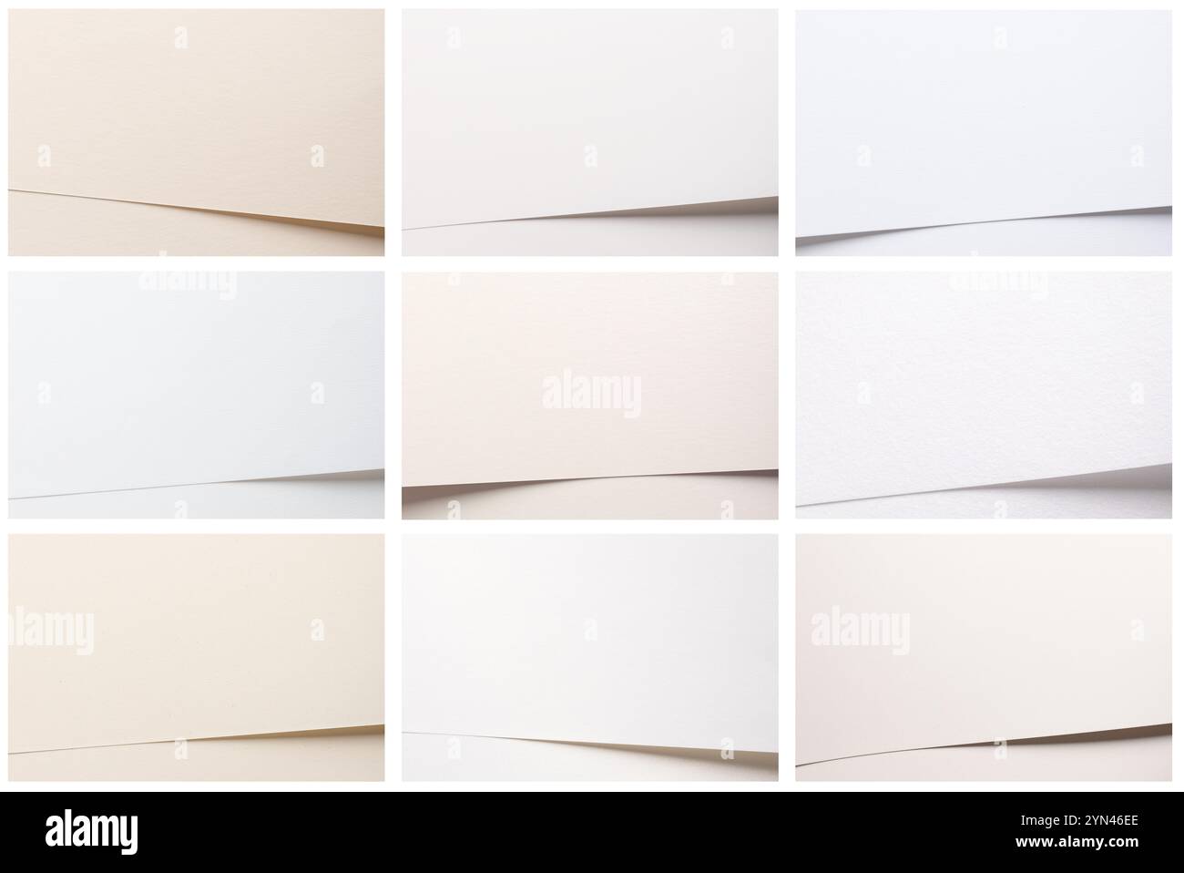 White, beige, and cream paper textures set with a minimalist and chic ...