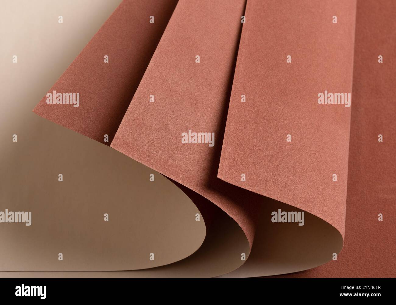 Terracotta velvet textured designer paper with a soft matte surface ...