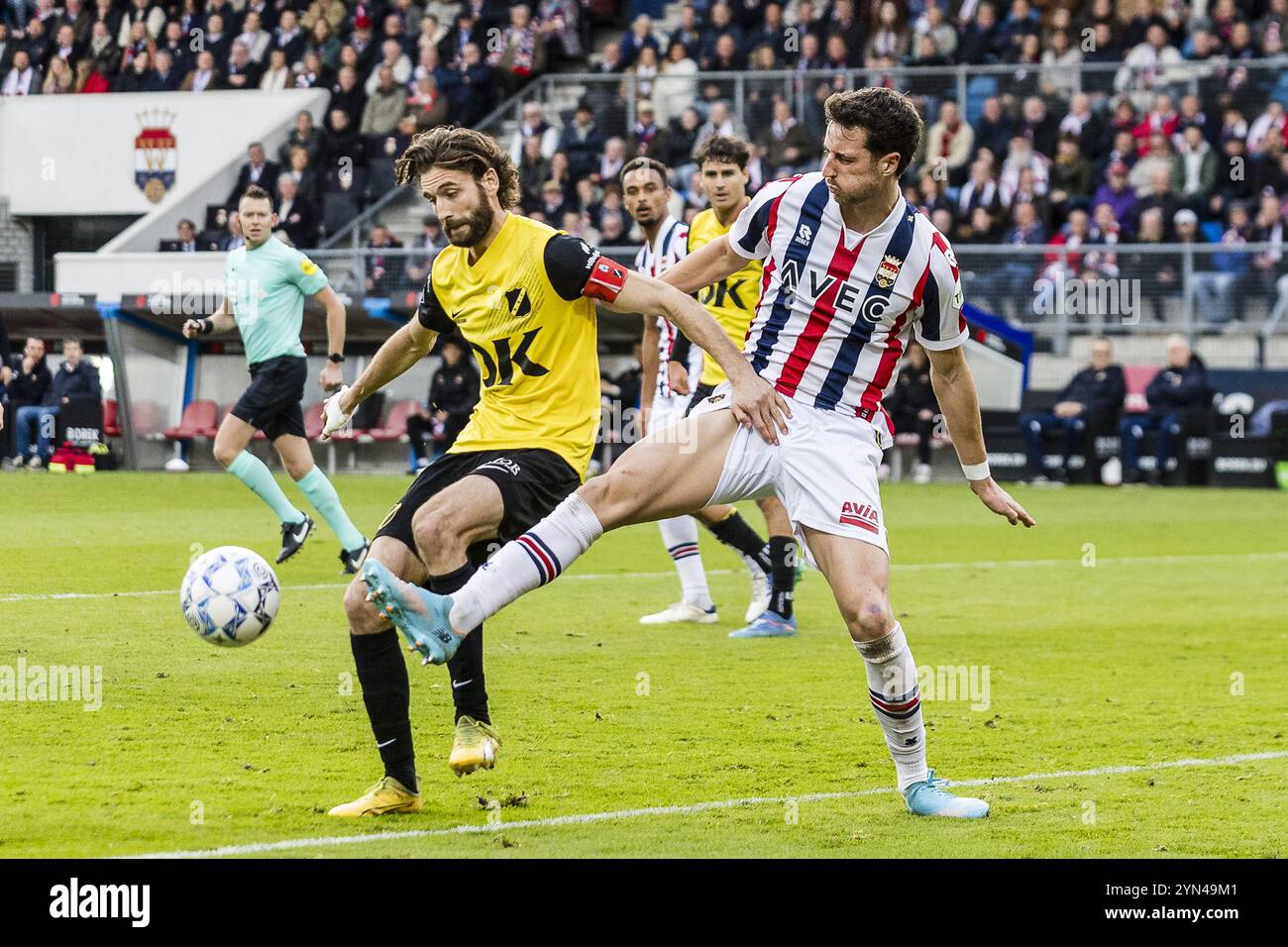 TILBURG, 24-11-2024. Koning Willem II stadium. Eredivisie voetbal, season, 2024-2025. Willem II ...