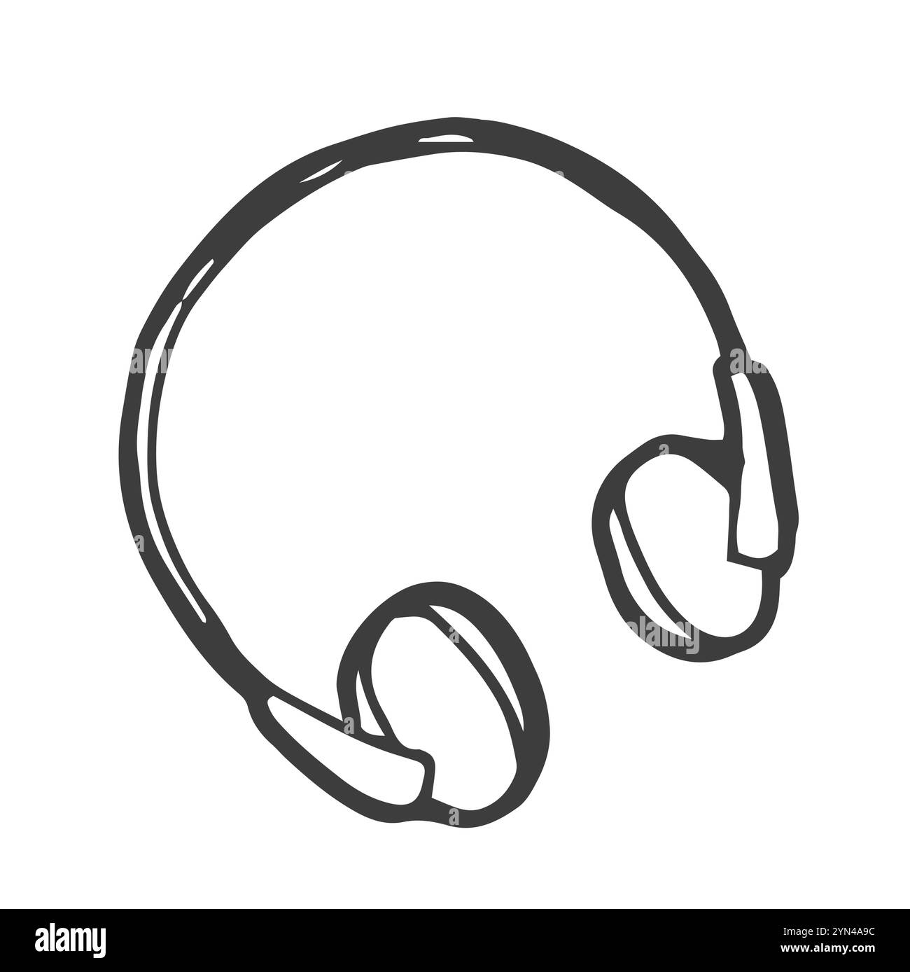 Silhouette white headphone speaker Cut Out Stock Images & Pictures - Alamy