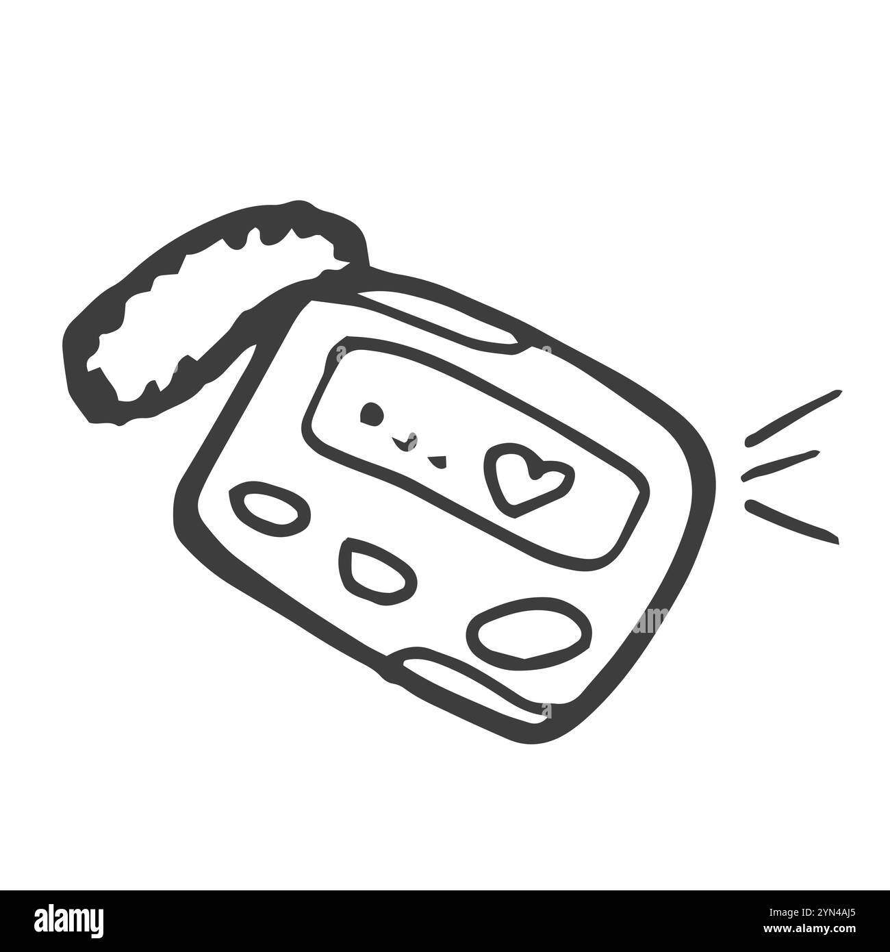Beeper Icon Silhouette Illustration. Retro Technology Vector Graphic ...