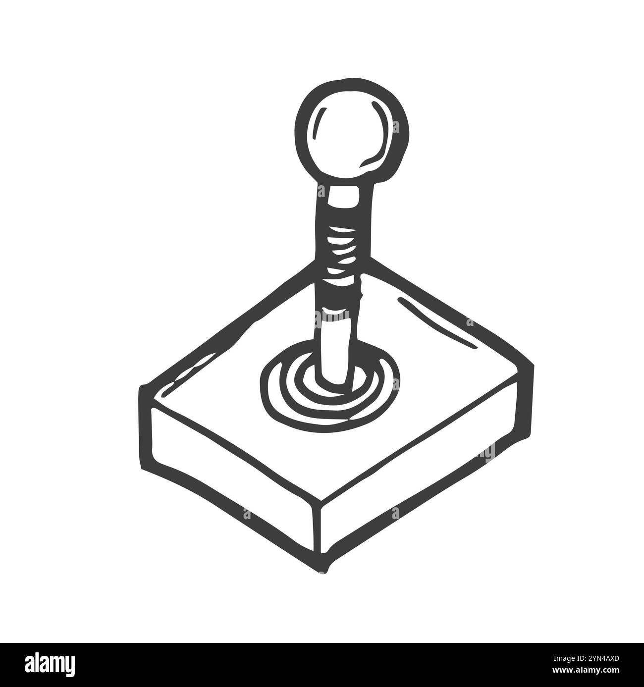 Retro gamepad logo joystick Cut Out Stock Images & Pictures - Alamy