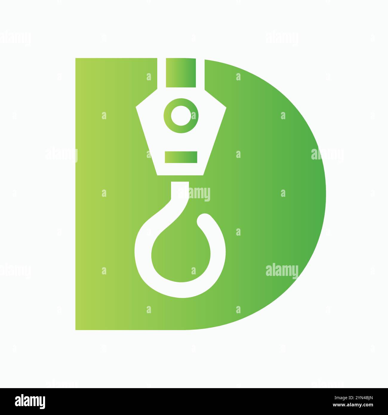 Letter D Crane Logo Concept For Construction Symbol Vector Template ...