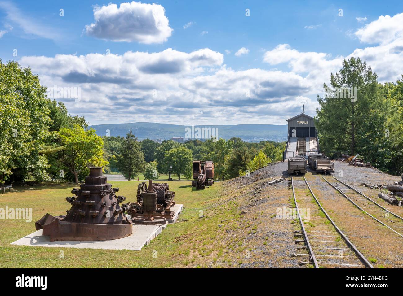 Selective focus on discarded industrial equipment at the Lackawanna ...