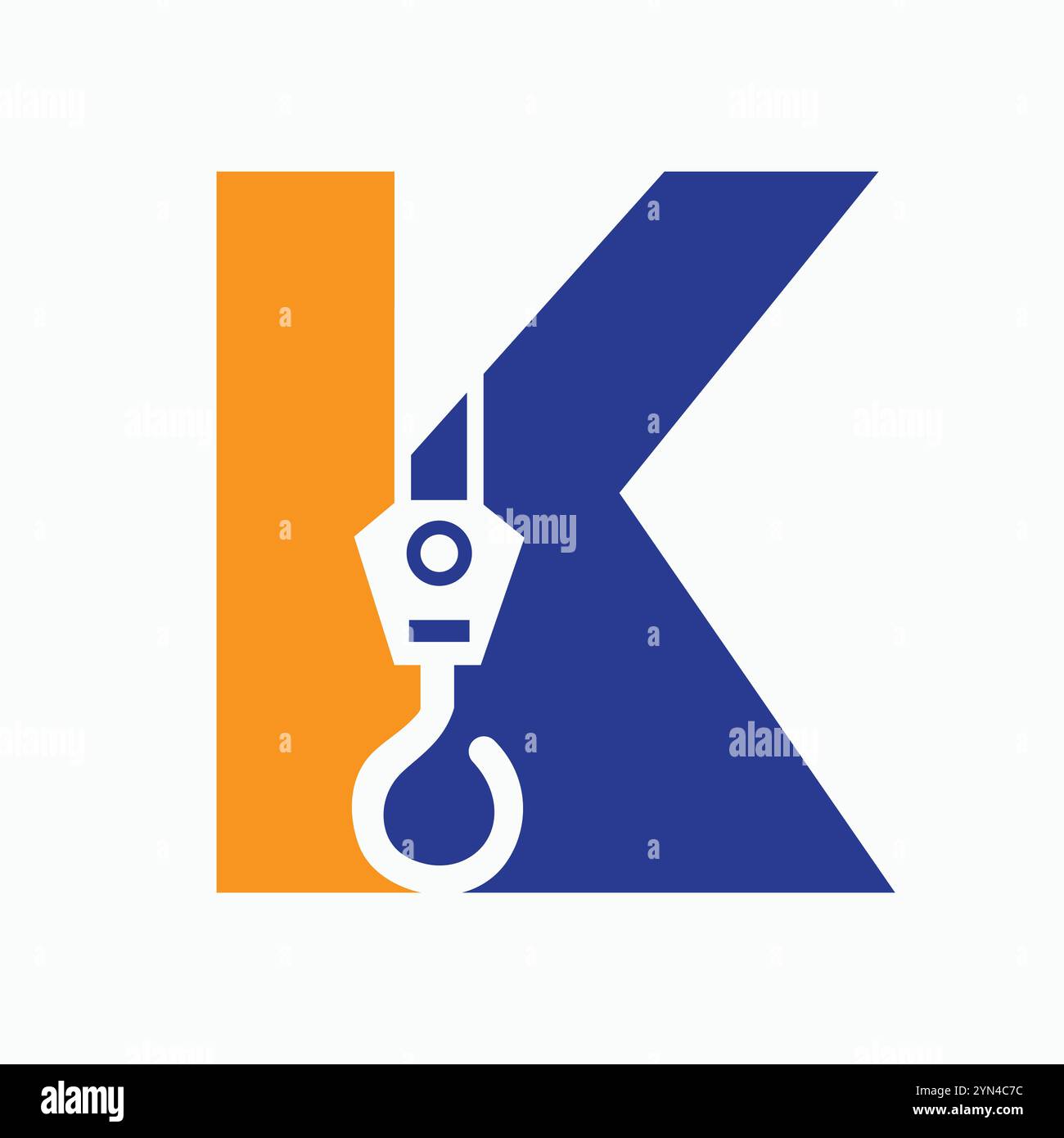 Letter K Crane Logo Concept For Construction Symbol Vector Template ...