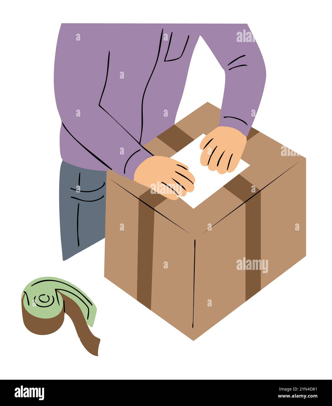 Man handling delivery Stock Vector Images - Alamy