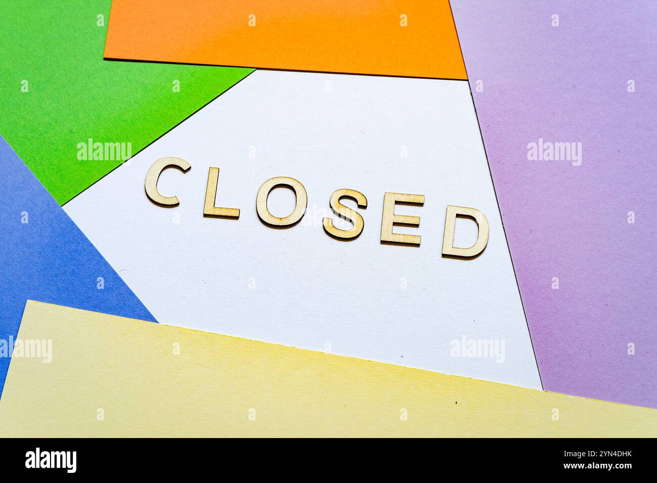 Illustrative lettering and graphic image with CLOSED lettering Stock ...