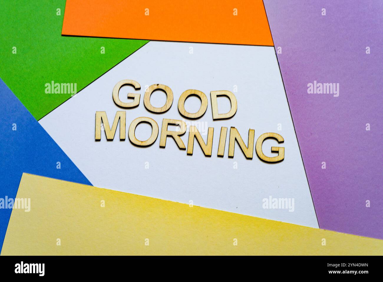 Illustrative lettering and graphic photo with lettering Good Morning ...