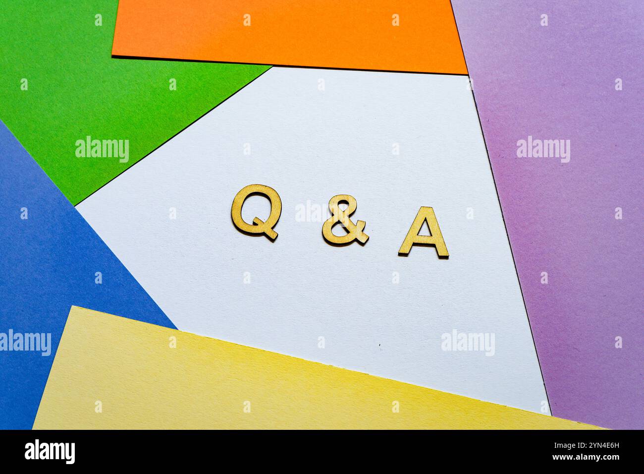 Illustrative lettering and graphic photo with lettering on the Q and A ...