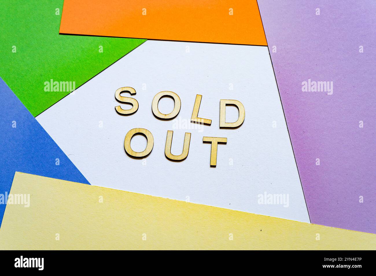 Illustrative lettering and graphic image with SOLD OUT lettering Stock ...