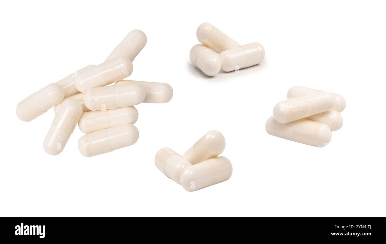 White pill capsule hi-res stock photography and images - Alamy