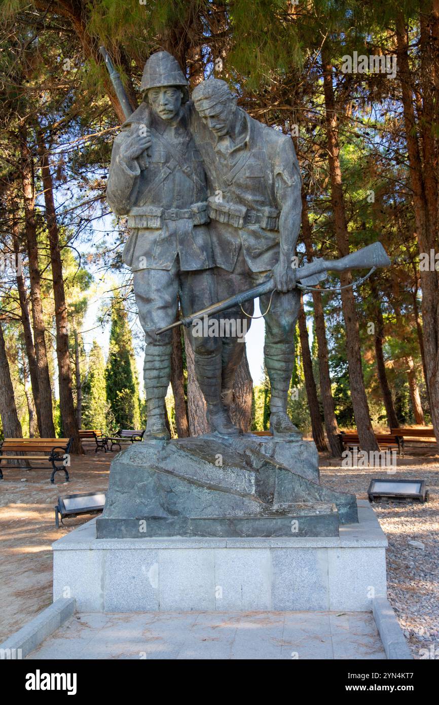 Çanakkale Martyrs' Memorial with Turkish Flags, a Tribute to Gallipoli ...