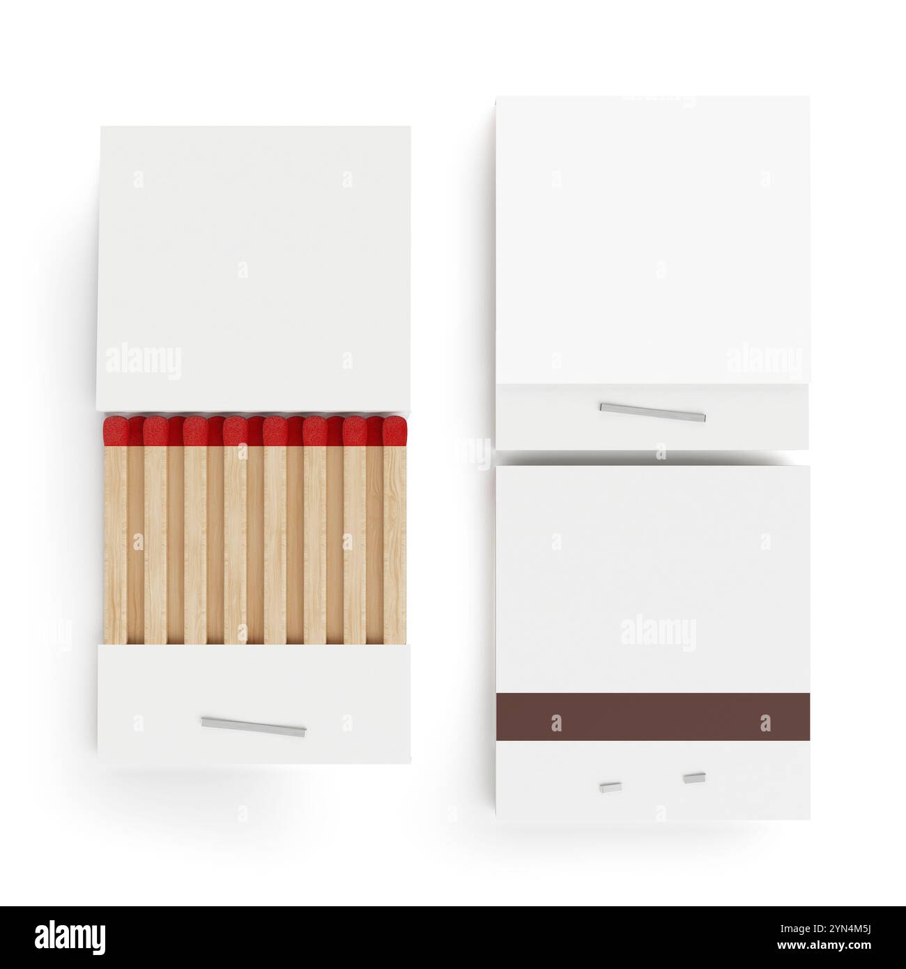 White Book Matchbox Mockup Front and Back Side on a white background ...