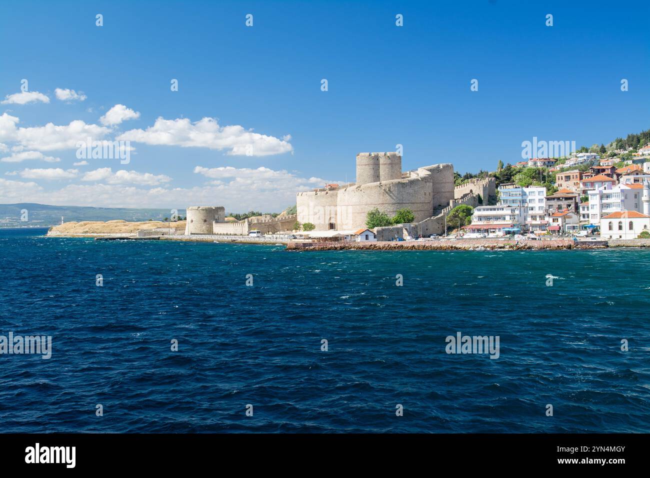 Scenic Coastal View of Çanakkale with Historic Castle and Vibrant ...