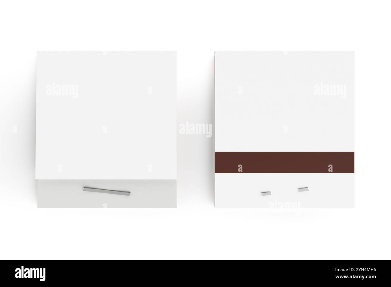 White Book Matchbox Mockup Front and Back Side on a white background ...