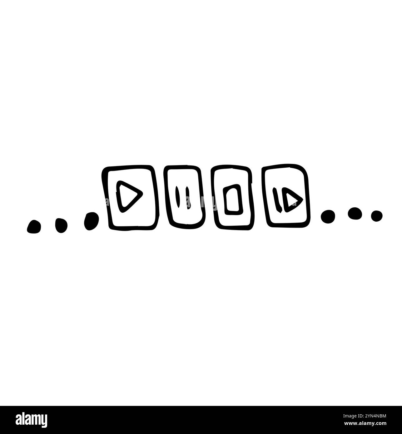 Pencil drawing symbols set in doodle style hi-res stock photography and ...