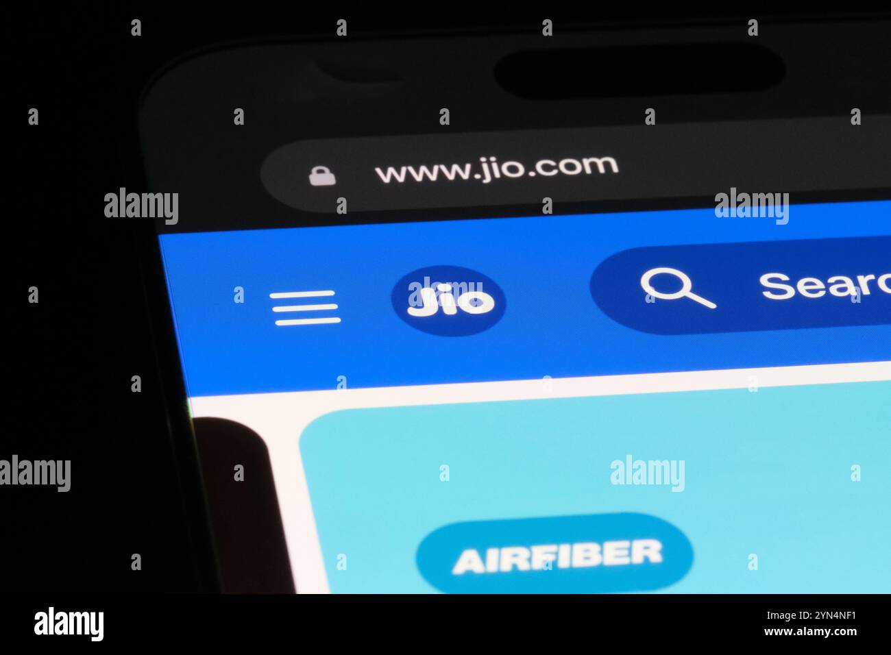 Jio company brand logo on website Stock Photo - Alamy