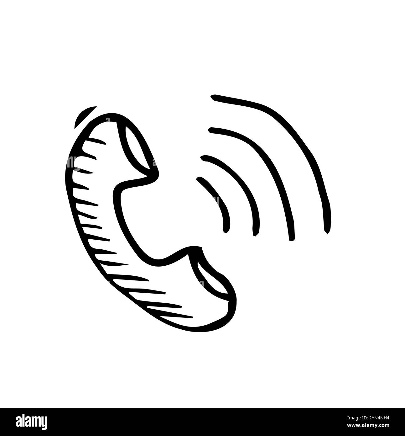 Hand drawn sign of Phone. Hand drawn sketch in vector Stock Vector ...