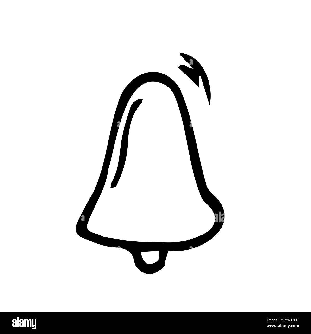 Simple Set of bell Notification Related Vector Line Icons. with hand ...