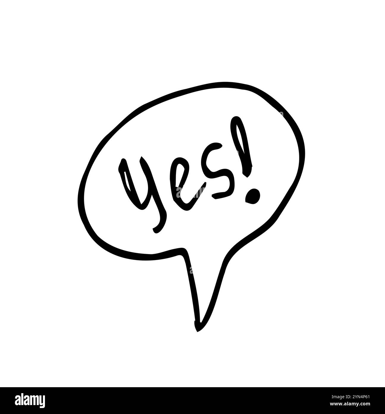 Yes comic speech bubble for magazine page. Vector comic bubble cloud ...