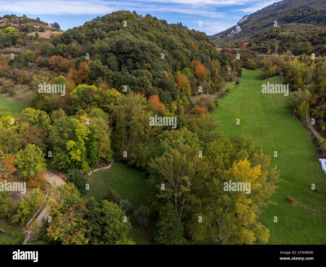 Horcadas village, Riaño Mountain and Mampodre Regional Park, province ...