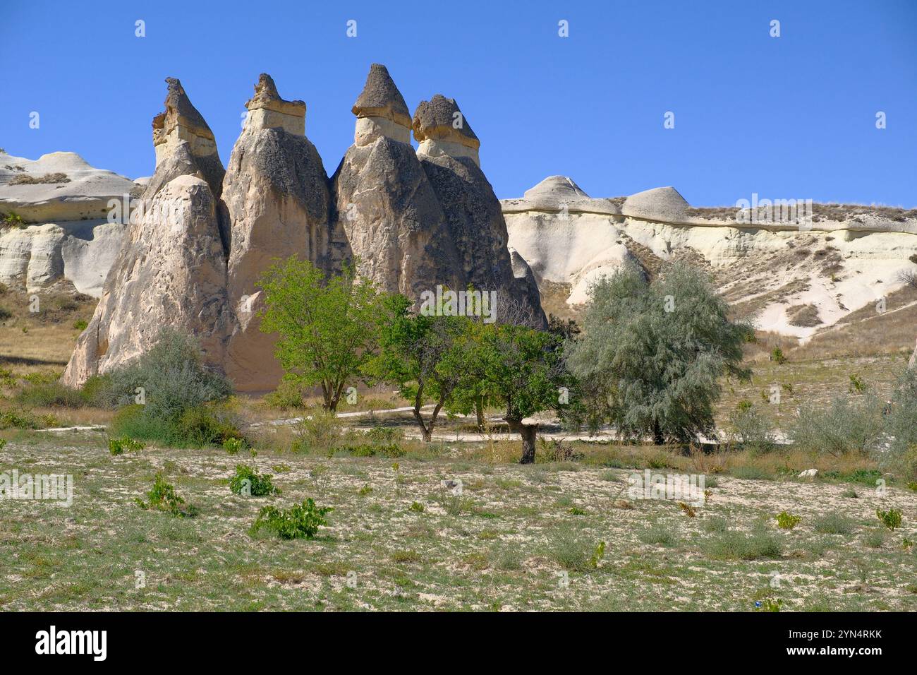 Cappadocia, Turkey's fairy chimneys nature landscape. Hoodoo tent rock ...