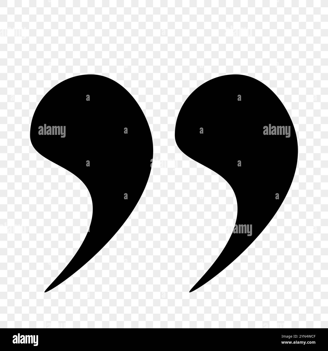 The quotation mark icons are black on a transparent background. A ...