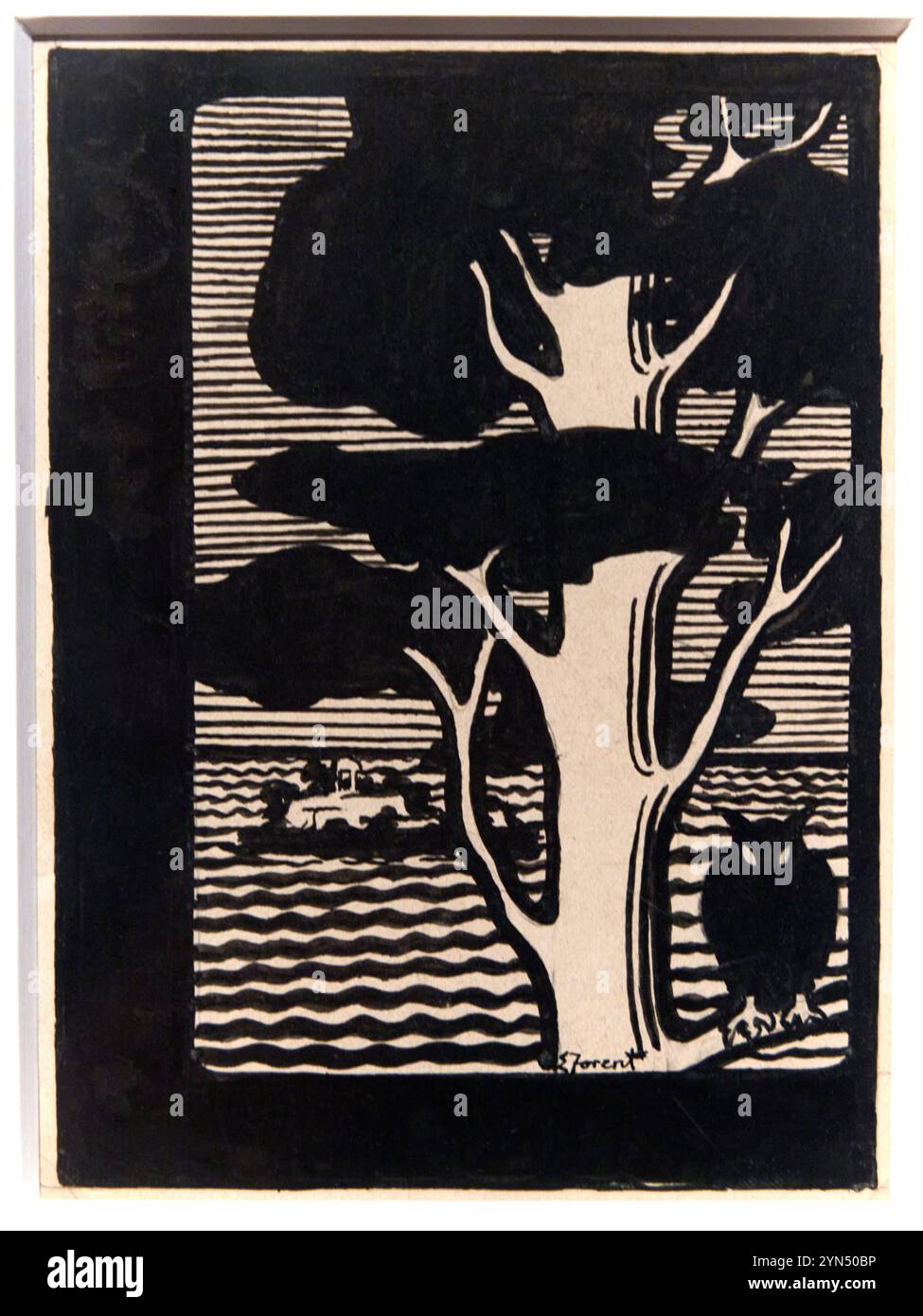 Preparatory drawing for his letter-paper crest, c. 1900-1905, Eveli ...