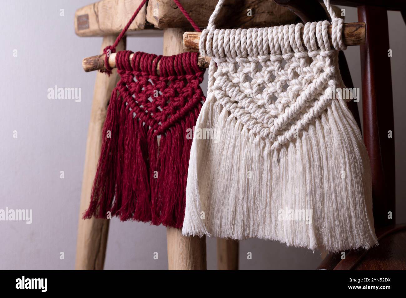 beautiful macrame panel in the interior Stock Photo - Alamy