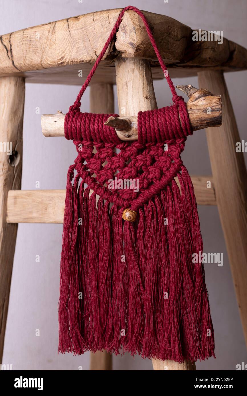 beautiful macrame panel in the interior Stock Photo - Alamy