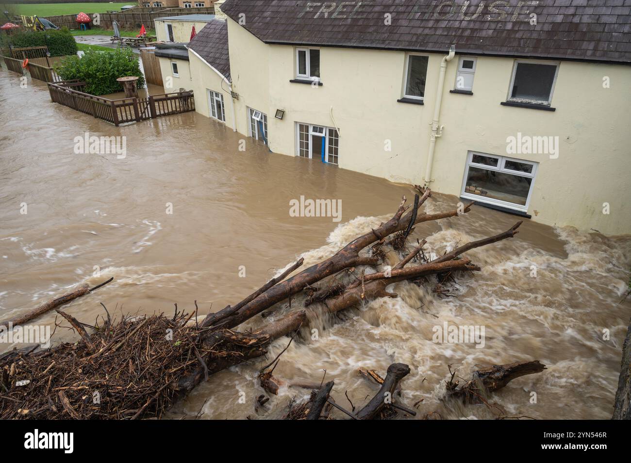 Cresselly Arms flooded on the 24th November 2024 during Storm Bert ...